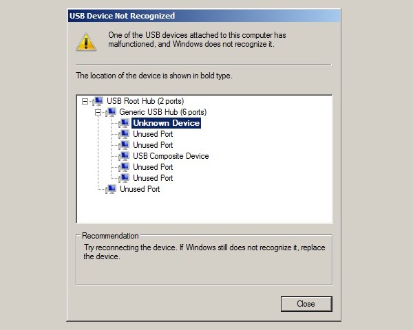 Usb Device Not Recognized Code 43